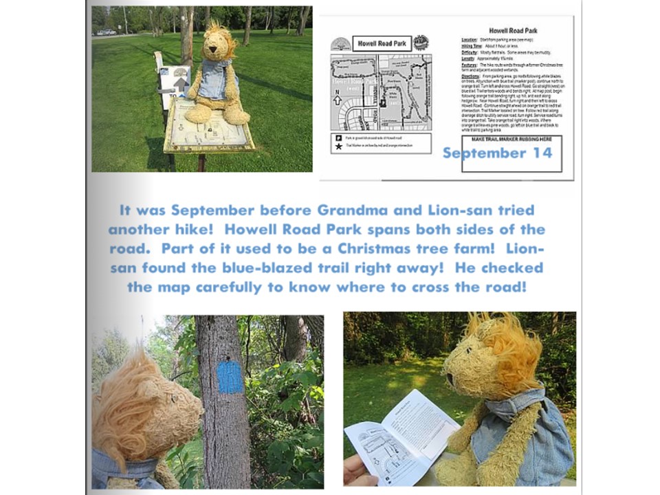 Lion-san Hikes the Perinton Trails – The Further Adventures of Lion-san