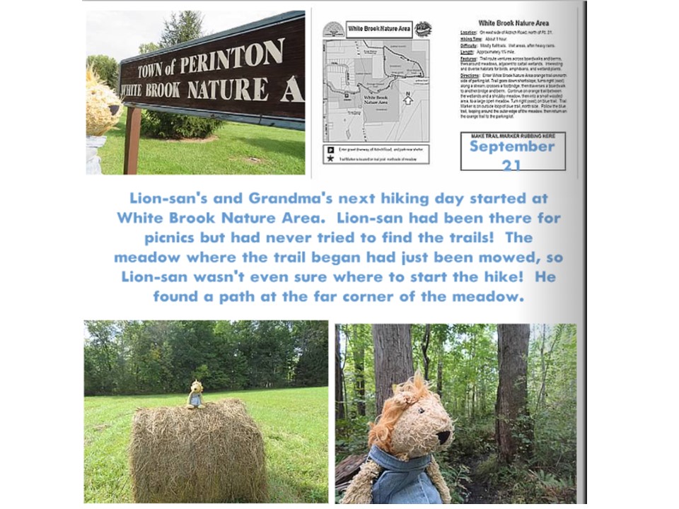 Lion-san Hikes the Perinton Trails – The Further Adventures of Lion-san